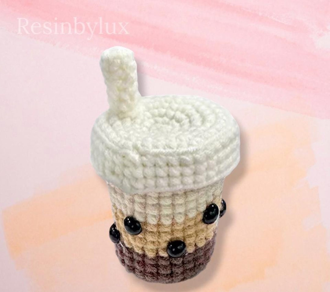 Milk Tea Crochet Kit | Coffee Crochet Kit | Milk Bubble Tea Crochet ...