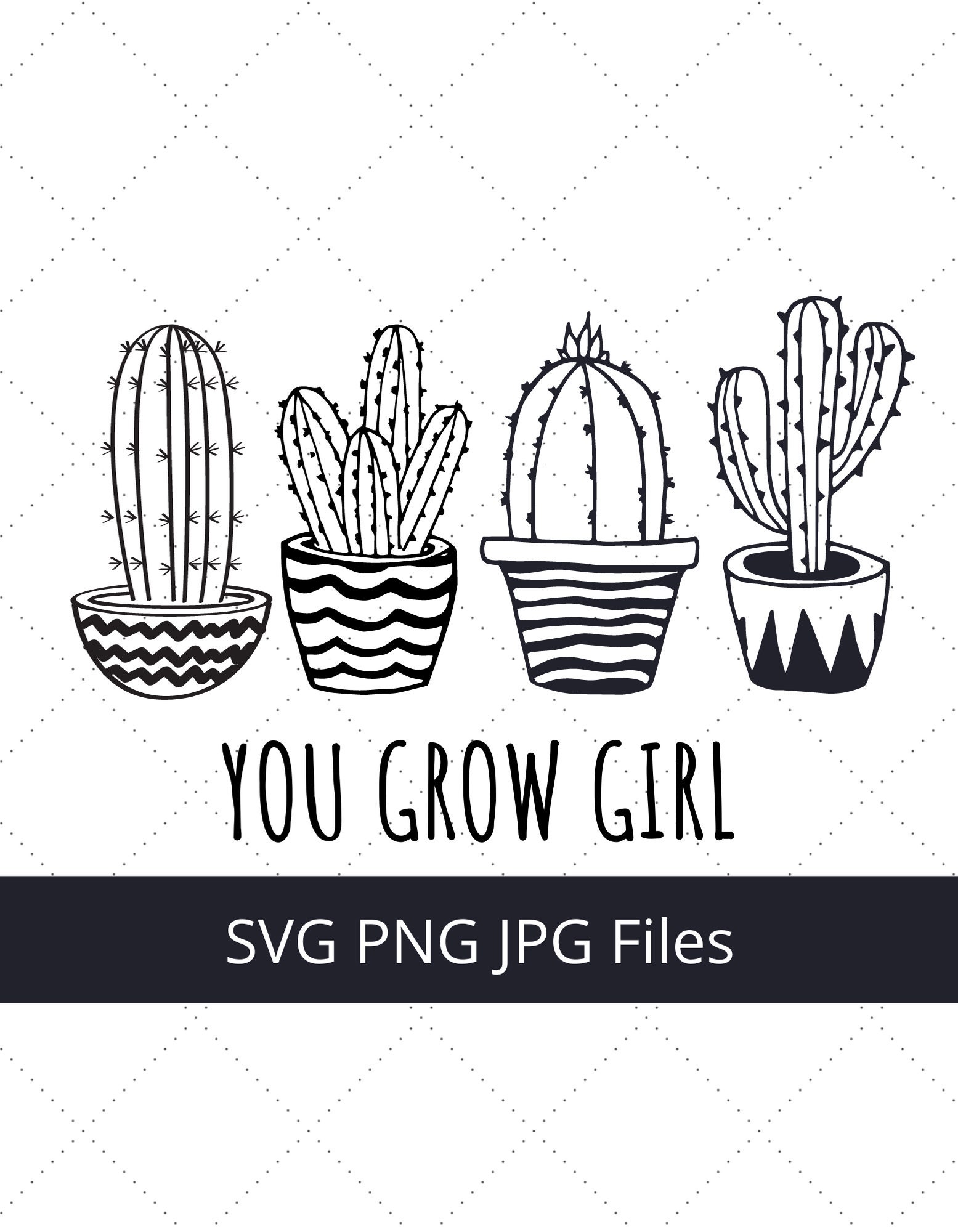 You Grow Girl SVG PNG JPG Digital Downloads Cricut Garden Designs Plant ...
