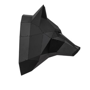 3D Animal Wall Decor Wolf Sculpture, Geometric Metal Sculpture Wolf ...