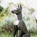 Sitting Doberman Statue - 3D Metal Art Decor - Decorative Metal ...
