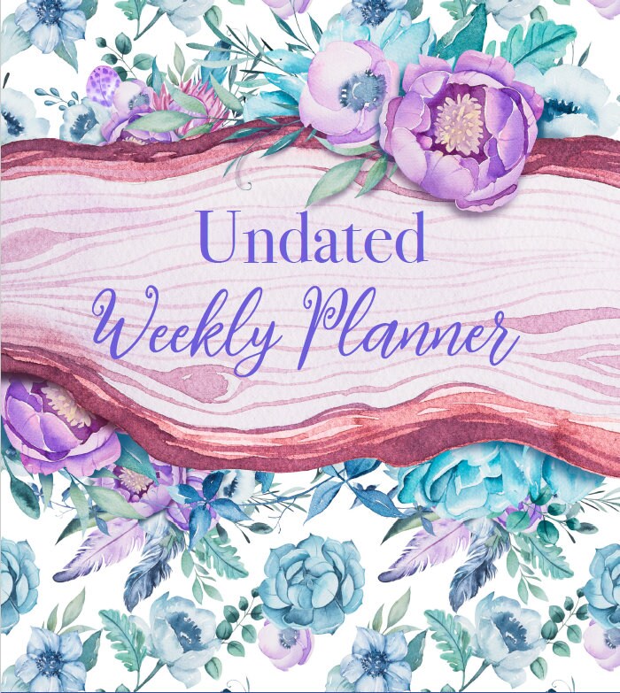 Undated Weekly Planner, Daily Planner, Weekly Planner, Planner - Etsy