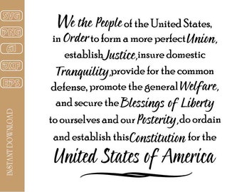 Us Constitution Svg | Etsy