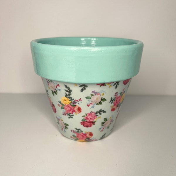 Decoupage Flower Pot - Etsy