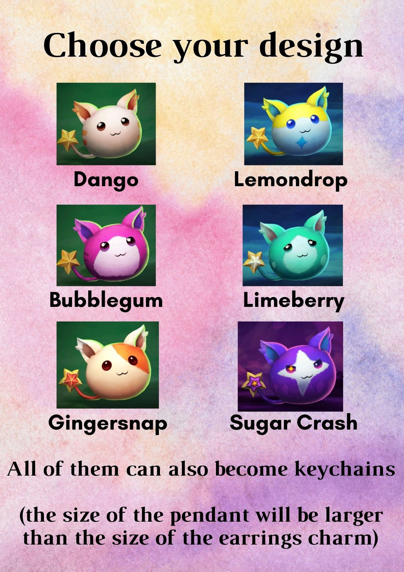 Dango Earrings Lol League of Legends Jewel Cute Gift Idea League of ...