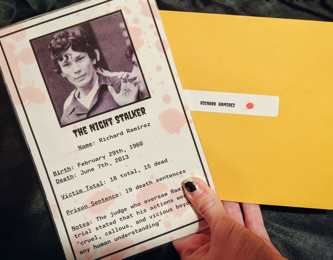 True Crime Cards Serial Killer Fact Cards Forensic Science - Etsy