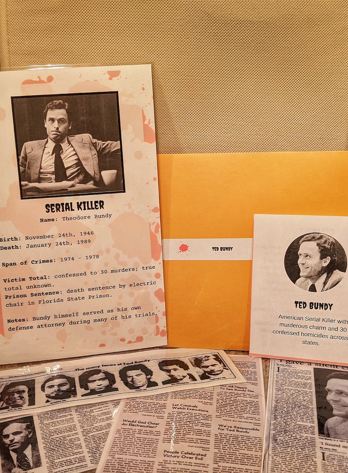 True Crime Cards Serial Killer Fact Cards Forensic Science - Etsy