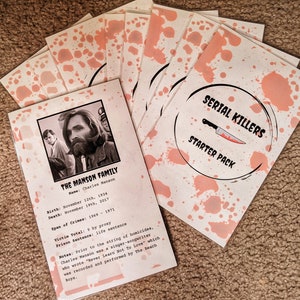 True Crime Cards | Serial Killer Fact Cards | Forensic Science | Murder ...