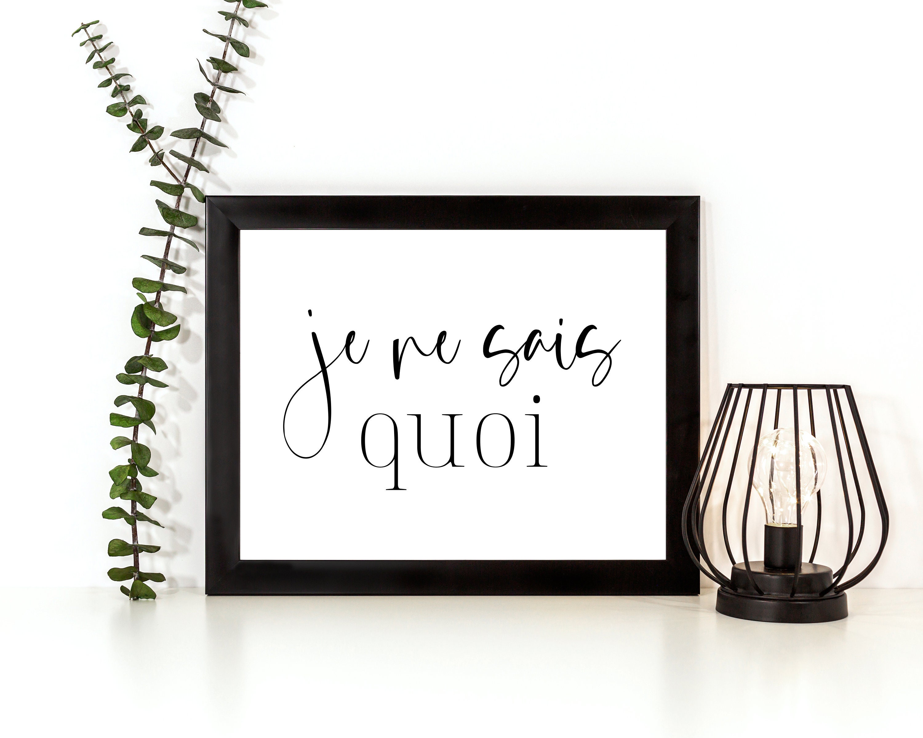 Je Ne Sais Quoi French Printable Art, Typography Art, Instant Download ...