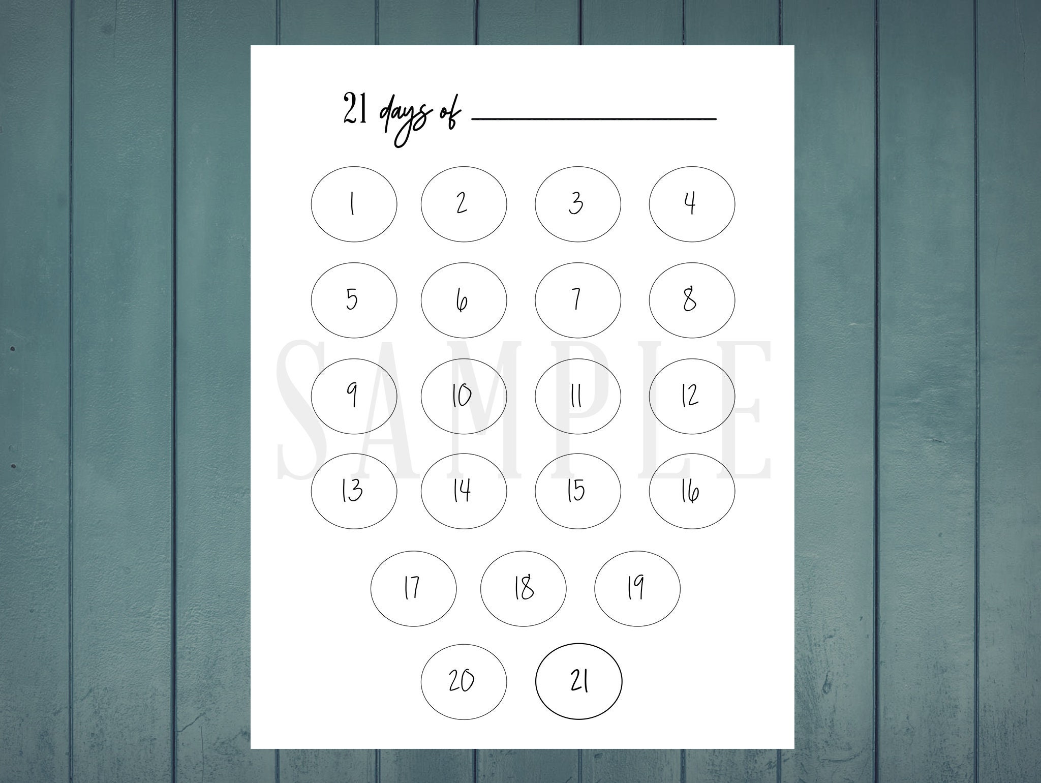 21 Day Habit Tracker, Daily Motivation, Planner, 21 Days, Journal ...