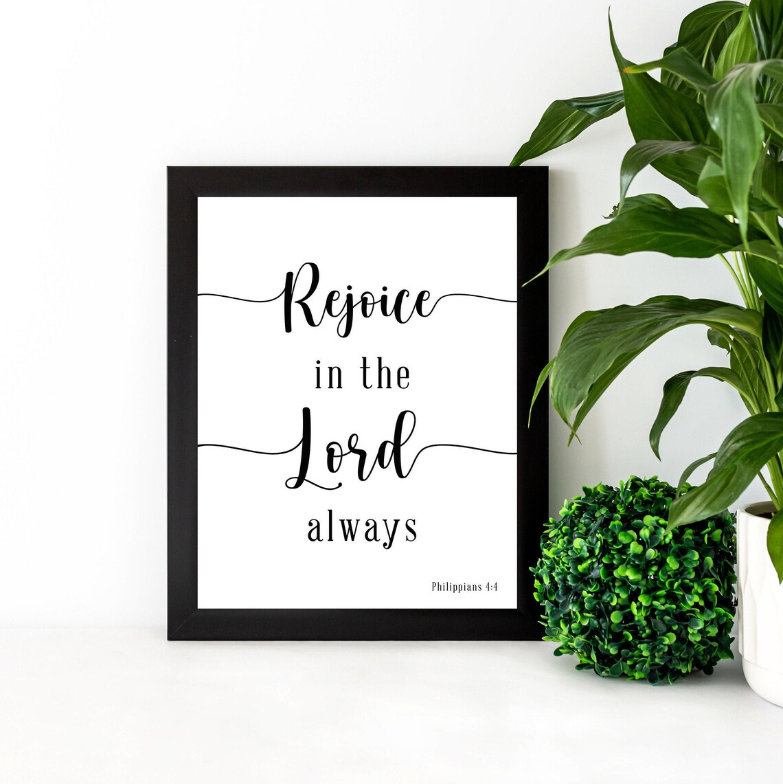 Rejoice in the Lord Always Bible Verse Printable Art, Jesus Typography ...