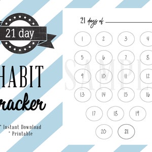 21 Day Habit Tracker, Daily Motivation, Planner, 21 Days, Journal ...