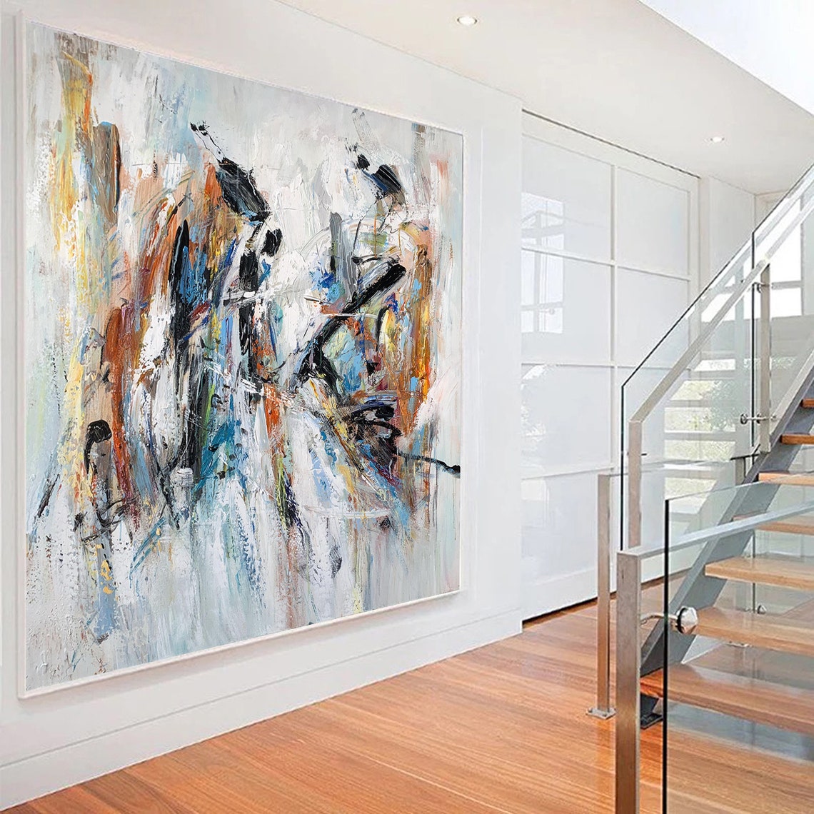 Abstract Canvas Art Modern Abstract Painting Canvas Large - Etsy