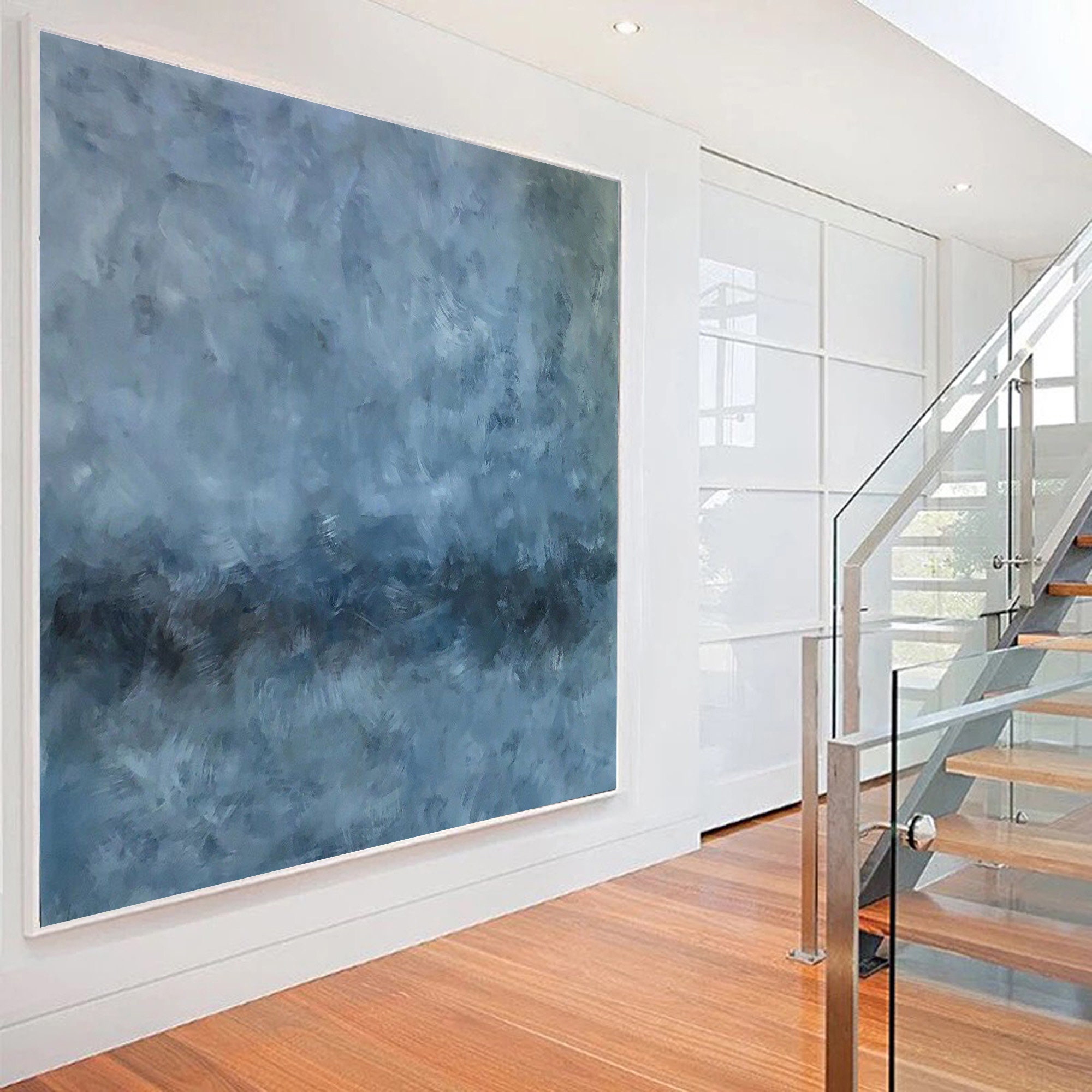 Original Blue Abstract Art Extra Large Abstract - Etsy