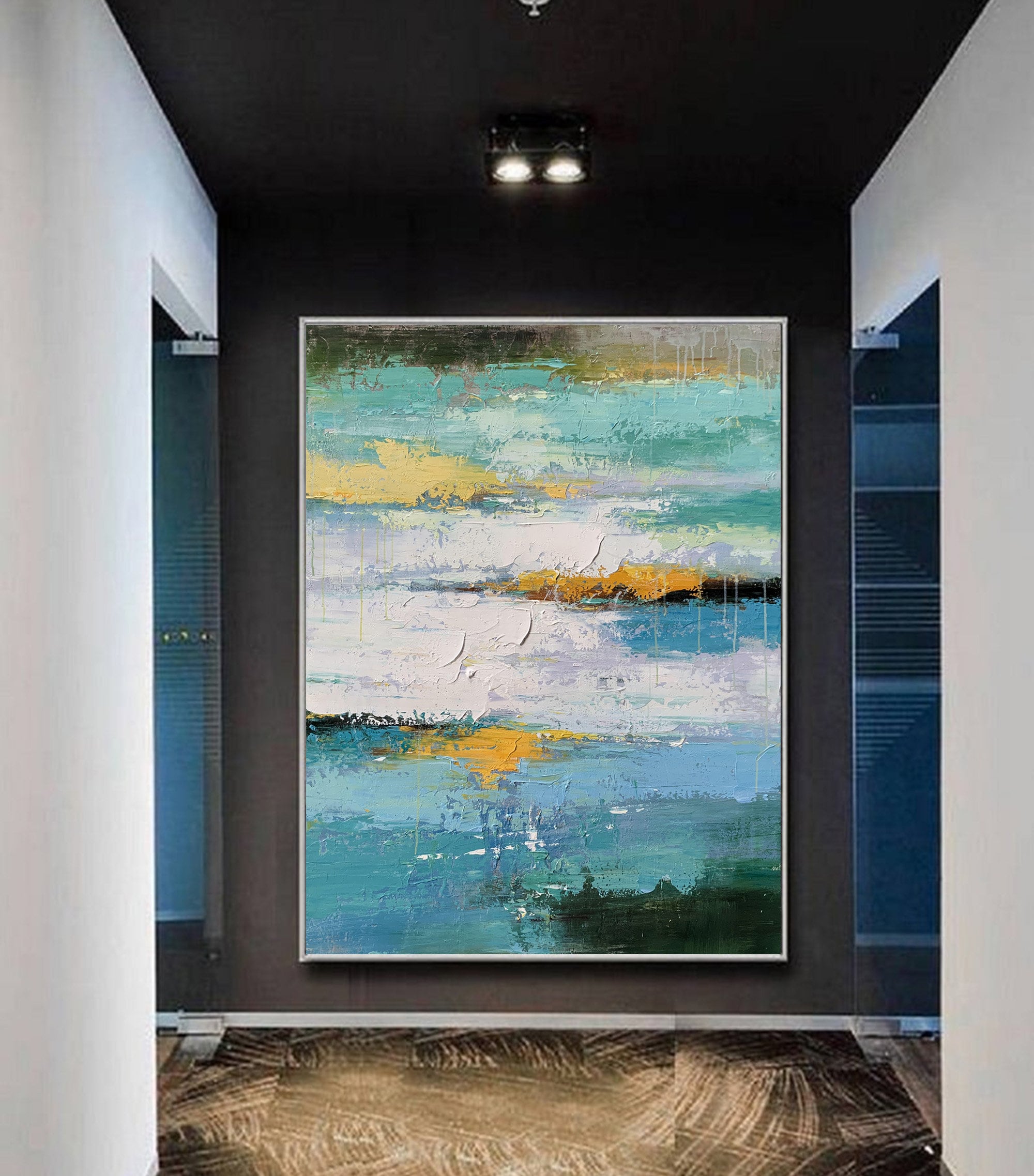 Extra Large Painting on Canvas Large Abstract Painting Green - Etsy