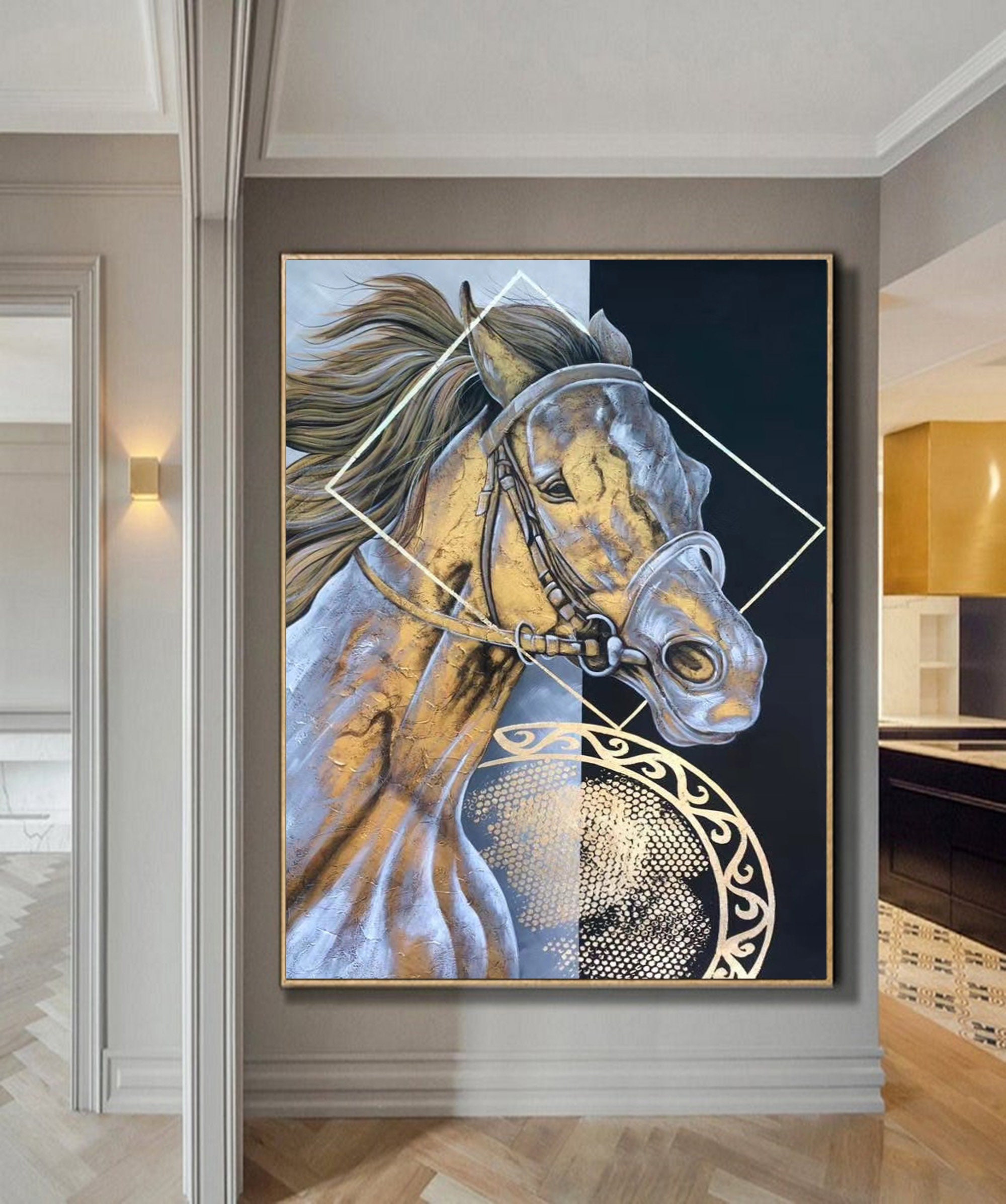 Abstract Running Horse Paintings