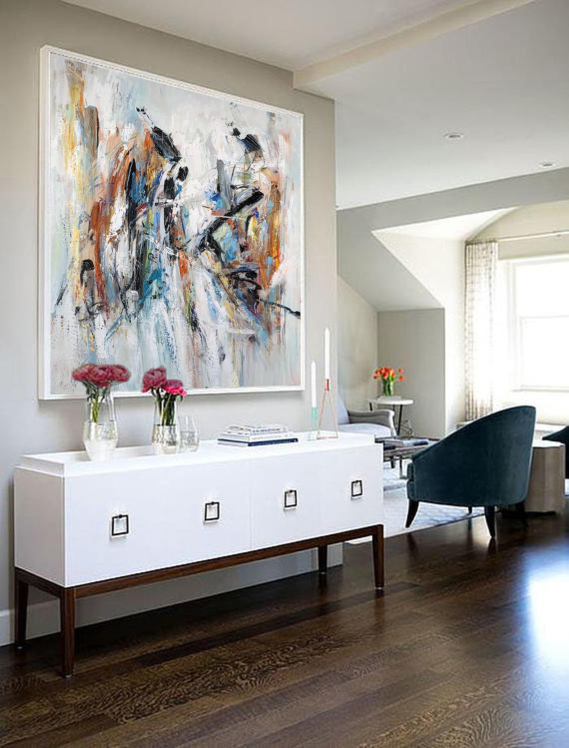 Abstract Canvas Art Modern Abstract Painting Canvas Large - Etsy