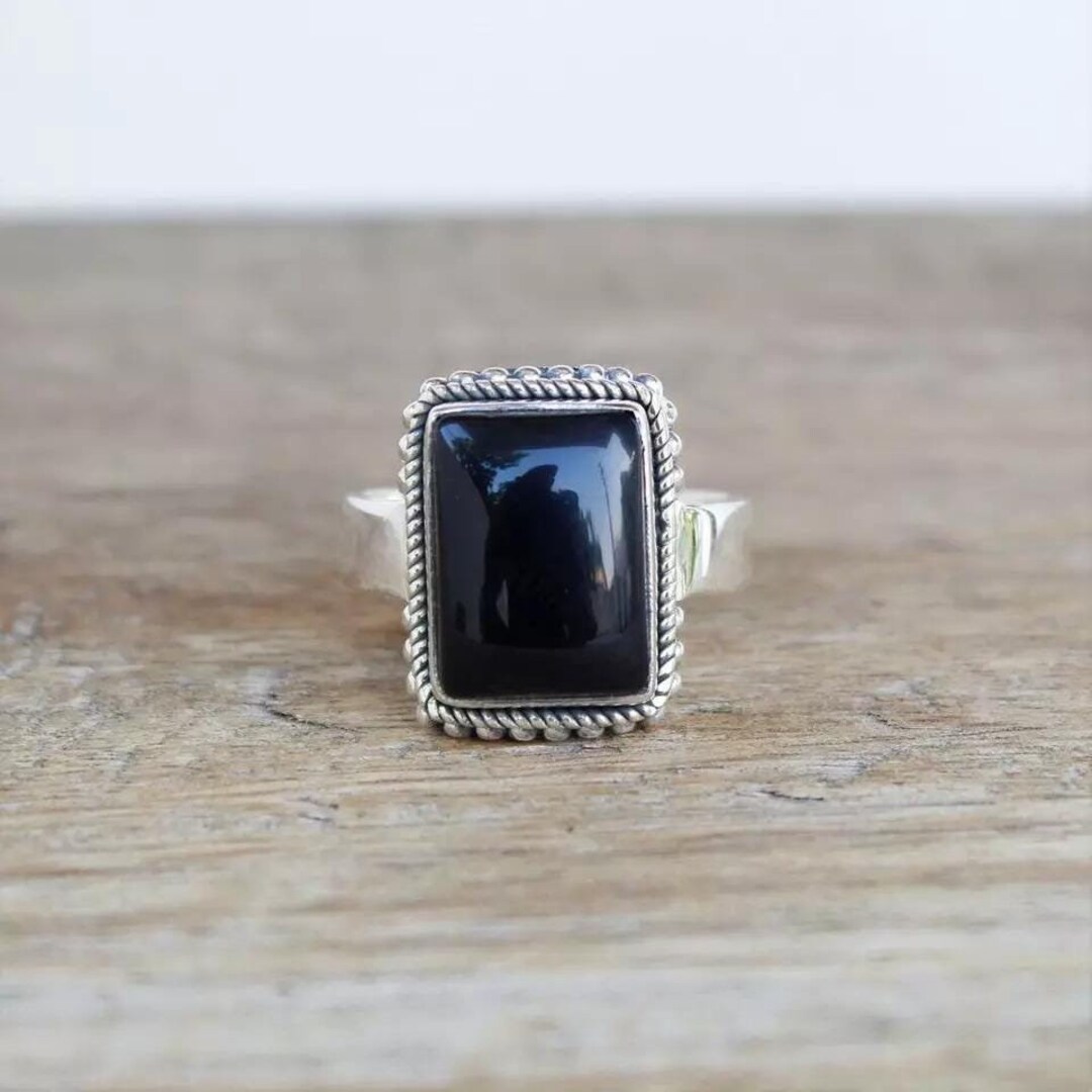 Lucifer Ring, Morning Star Black Onyx Ring, 925 Sterling Silver Ring ...