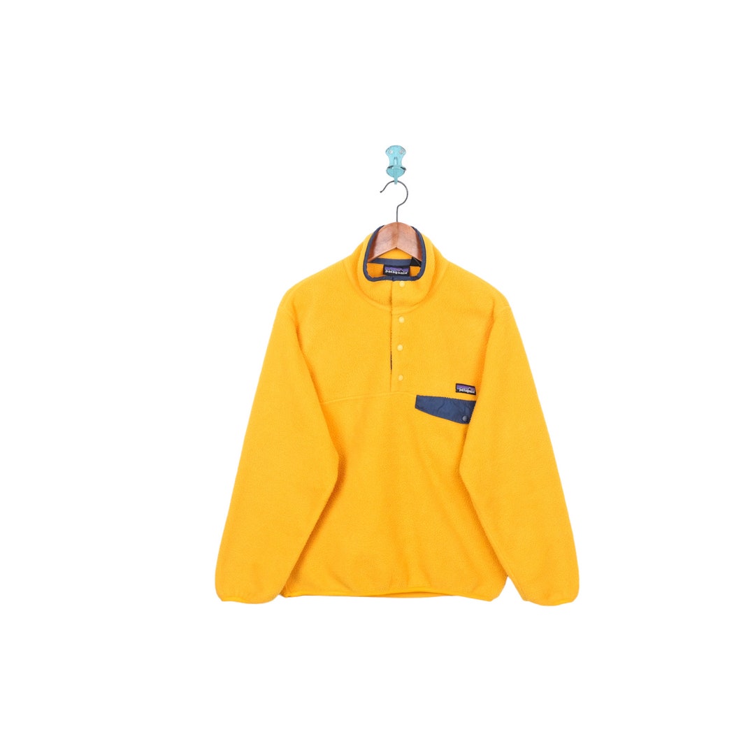 Vintage Patagonia Fleece Yellow RARE Outdoor Jumper 80s 90s Fleece ...