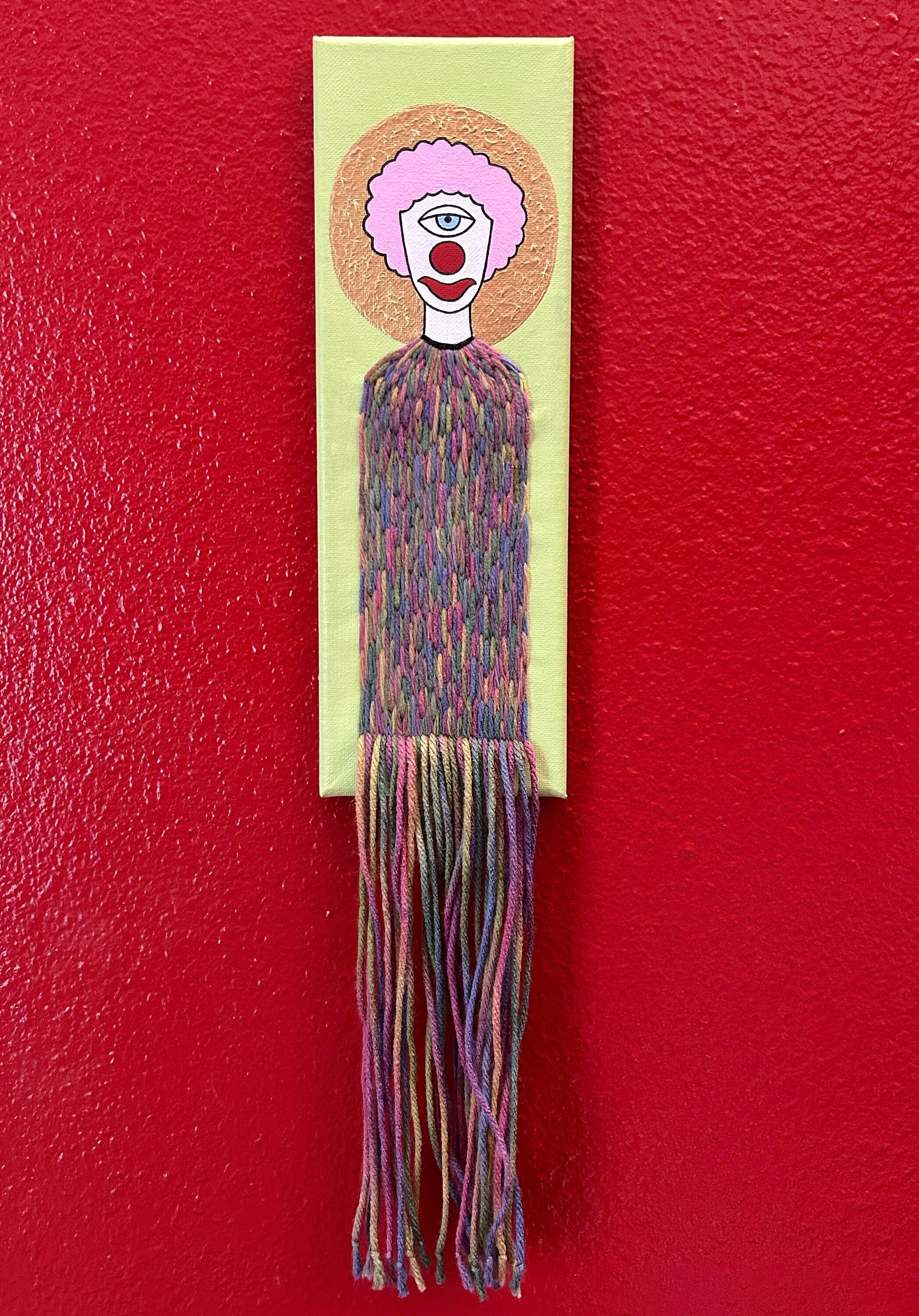 Colorful Clown Cyclops Saint Fun Portrait Modern 3D Wall Art Paint With ...