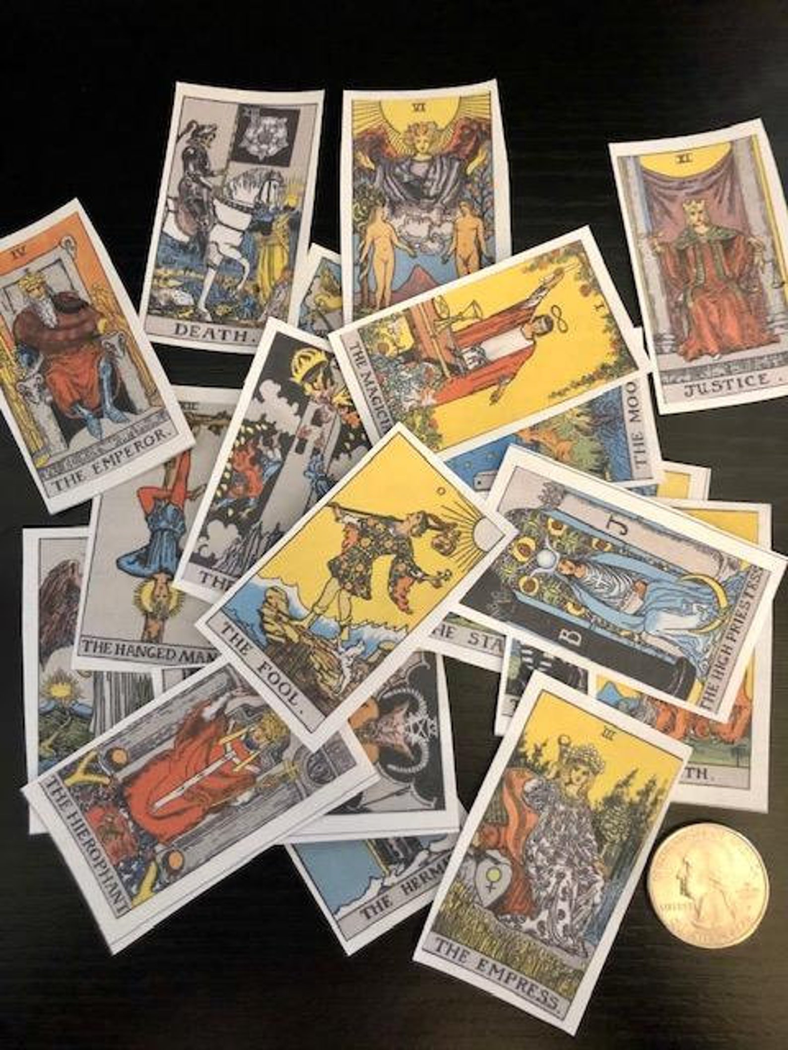 2.5 Mini Tarot Card Deck / Digital Tarot / Tarot Cards / - Etsy