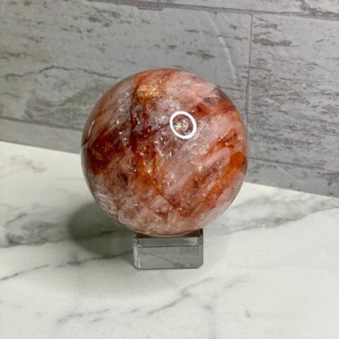Fire Quartz Sphere / Chakra Balancing / Emotional Healing / Meditation ...