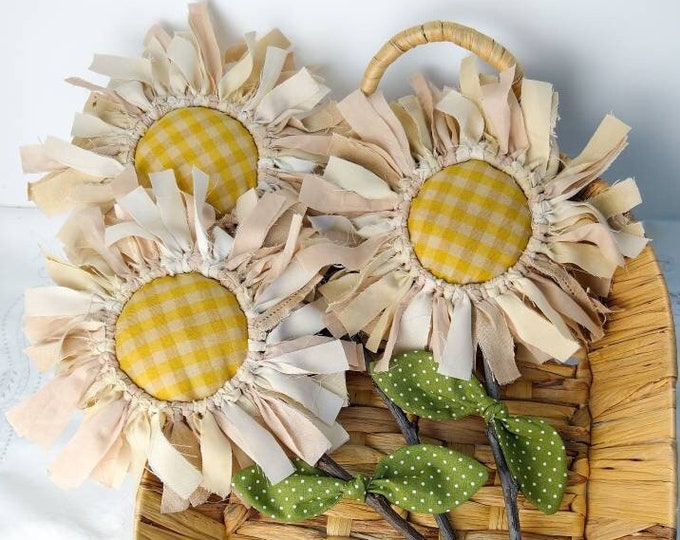 Primitive Country Sunflower Primitive Grungy Yellow - Etsy