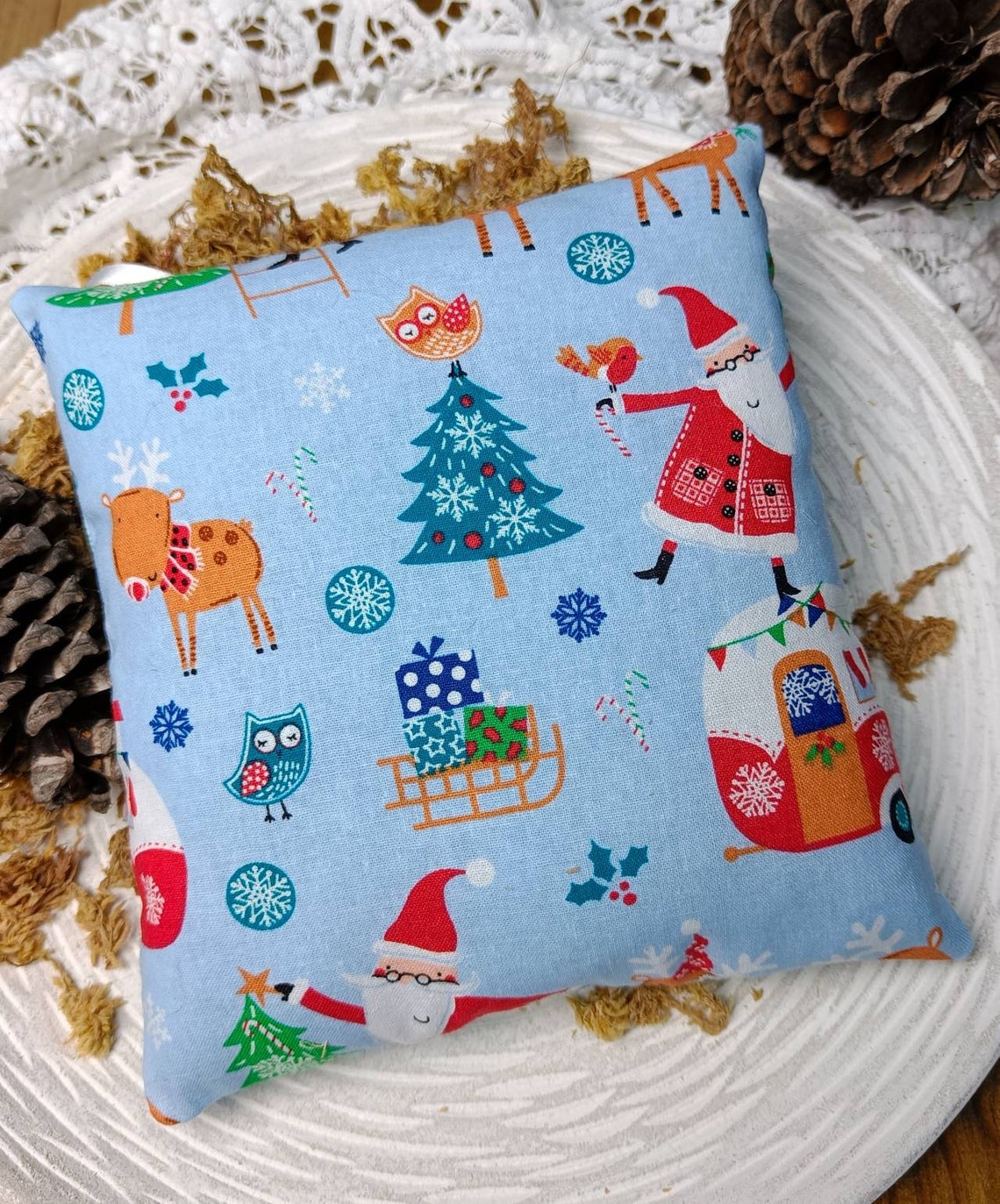 Snowman Mini Pillow #1, Festive Ornament, Christmas Bowl Filler ...