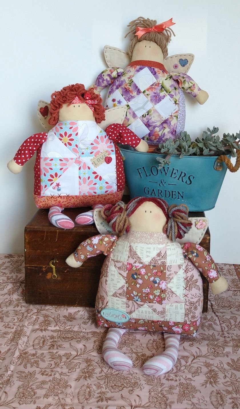 Primitive Handmade Patchwork Doll Farmhouse Decor Fabric - Etsy