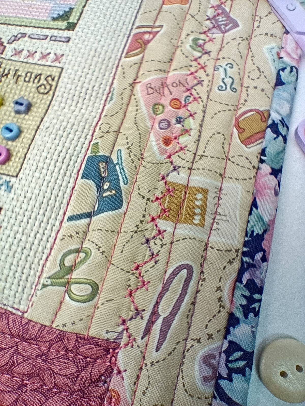 Mini Quilt sewing Treasures Hand Embroidery Cross - Etsy