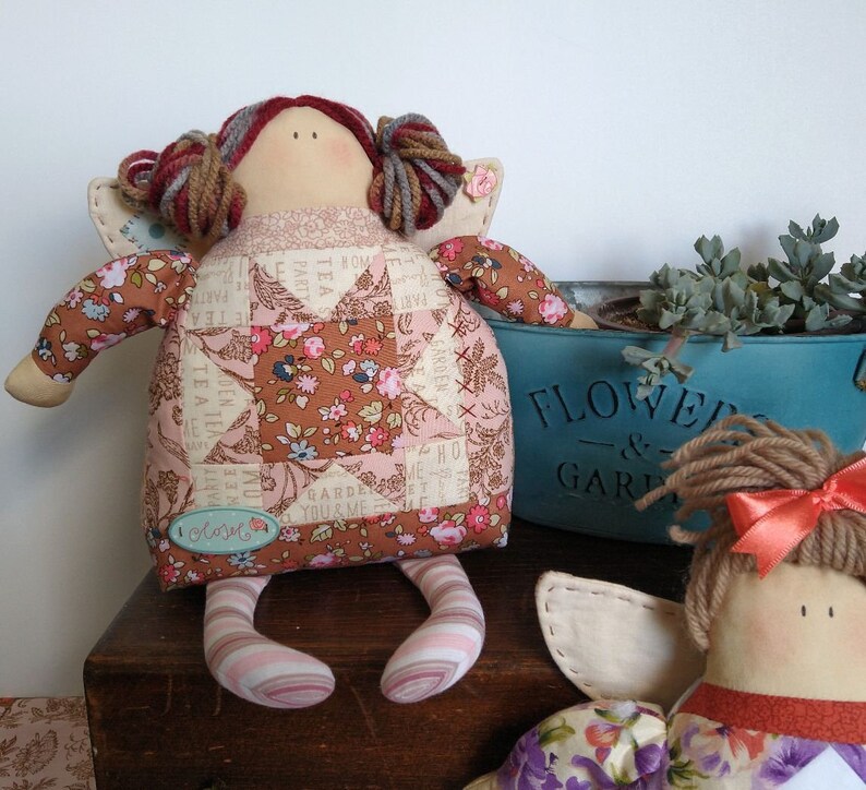 Primitive Handmade Patchwork Doll Farmhouse Decor Fabric - Etsy