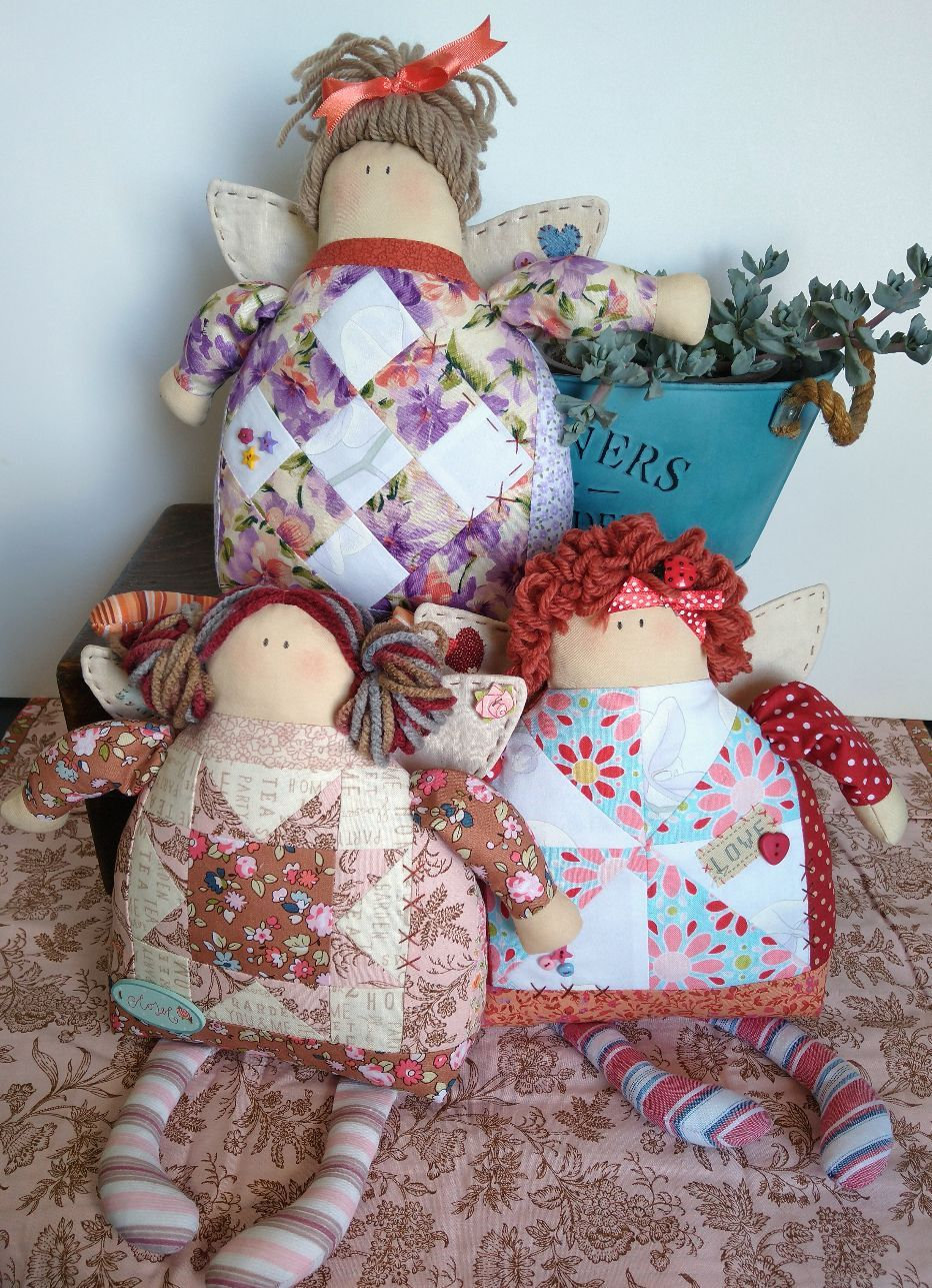 Primitive Handmade Patchwork Doll, Farmhouse Decor Fabric Doll, Country ...