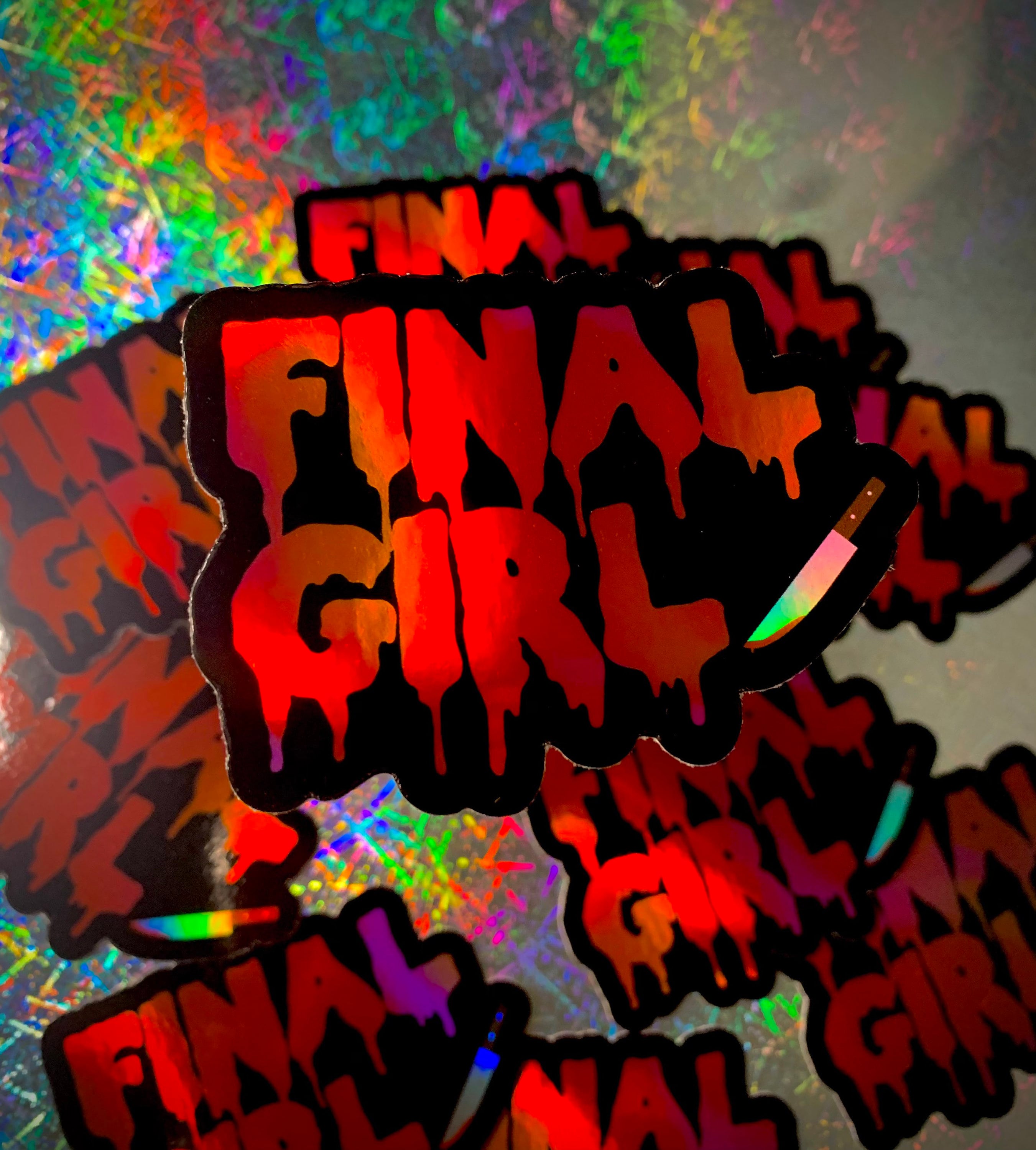 Holographic Sticker- Final Girl- 3”x2.24” - Etsy