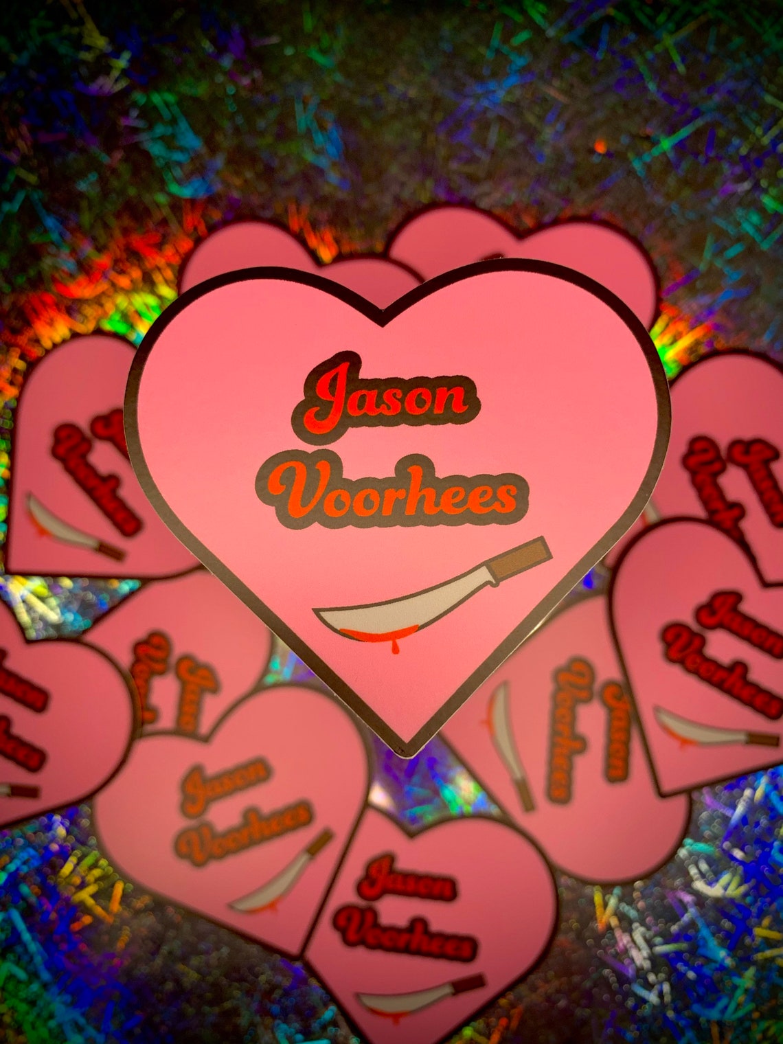 Jason Voorhees Heart Sticker- 2.5 X 2.29in - Etsy