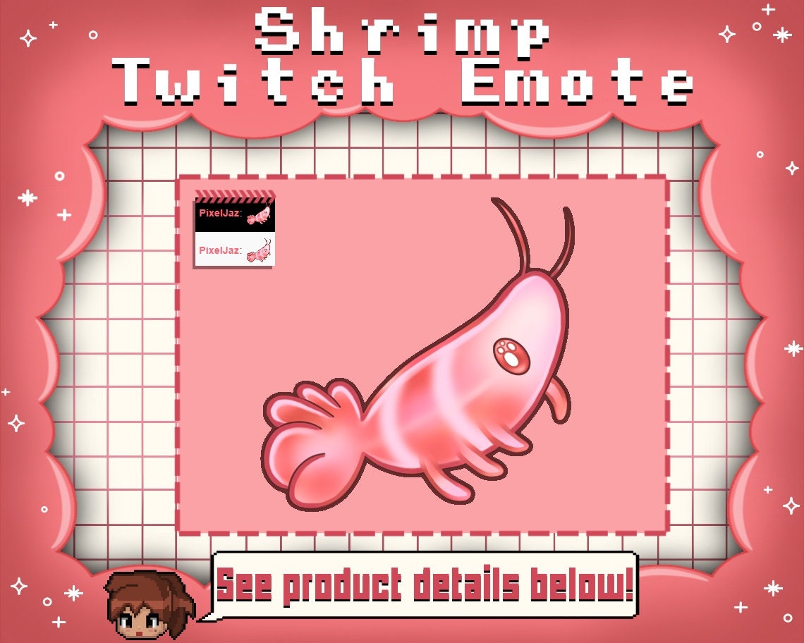 Shrimp Twitch Emote - Etsy.de