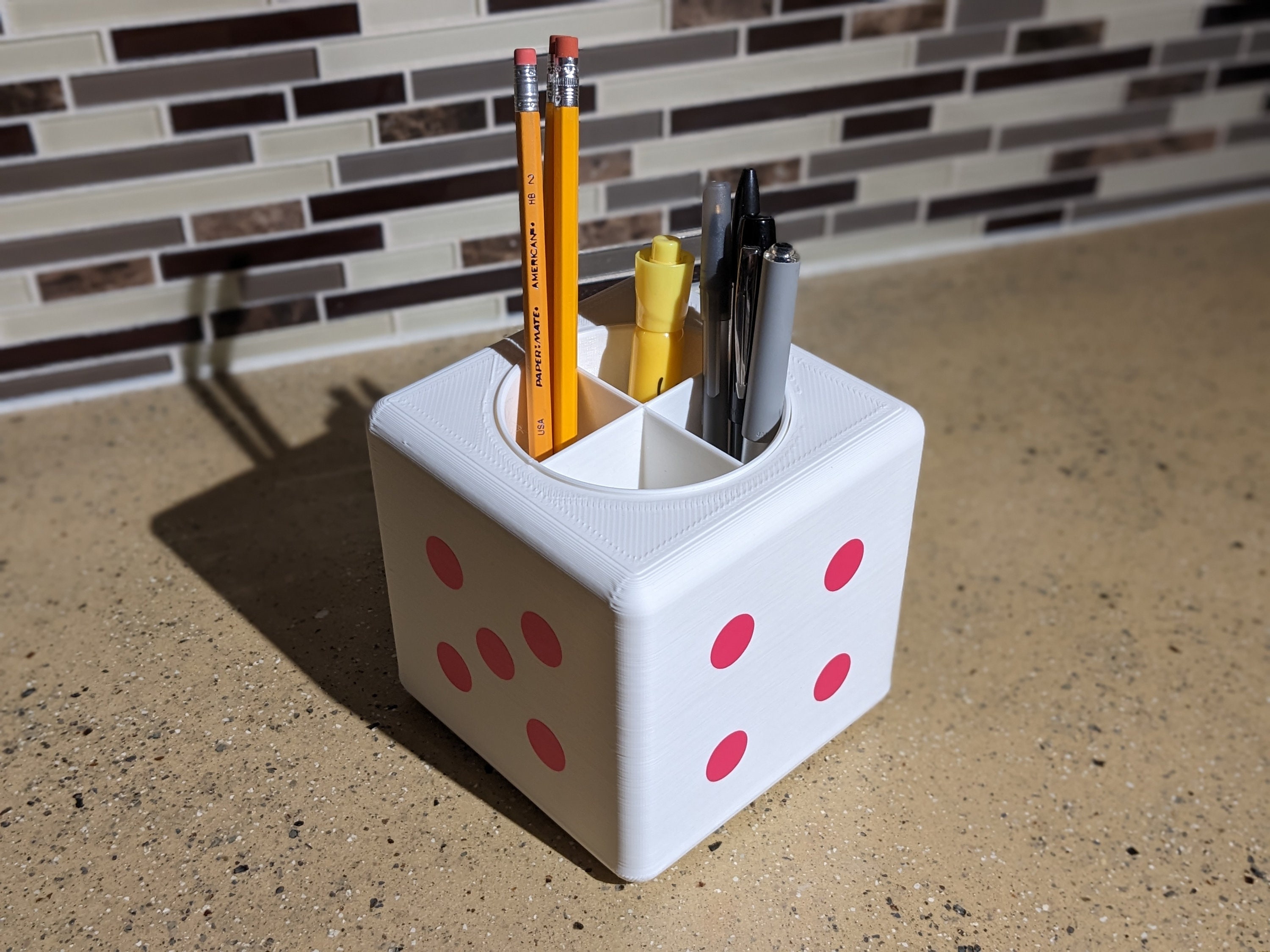 Dice Pencil Holder - Assorted Colors - Etsy