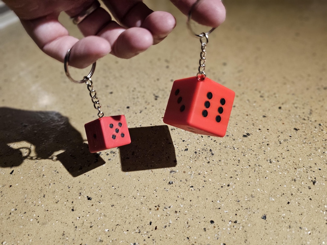Dice Keychain - Multiple Sizes - Etsy