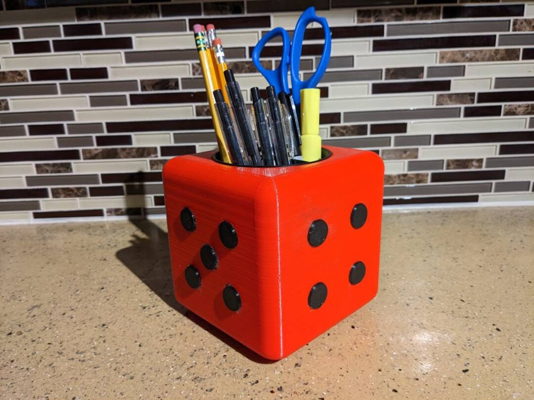 Dice Pencil Holder - Assorted Colors - Etsy