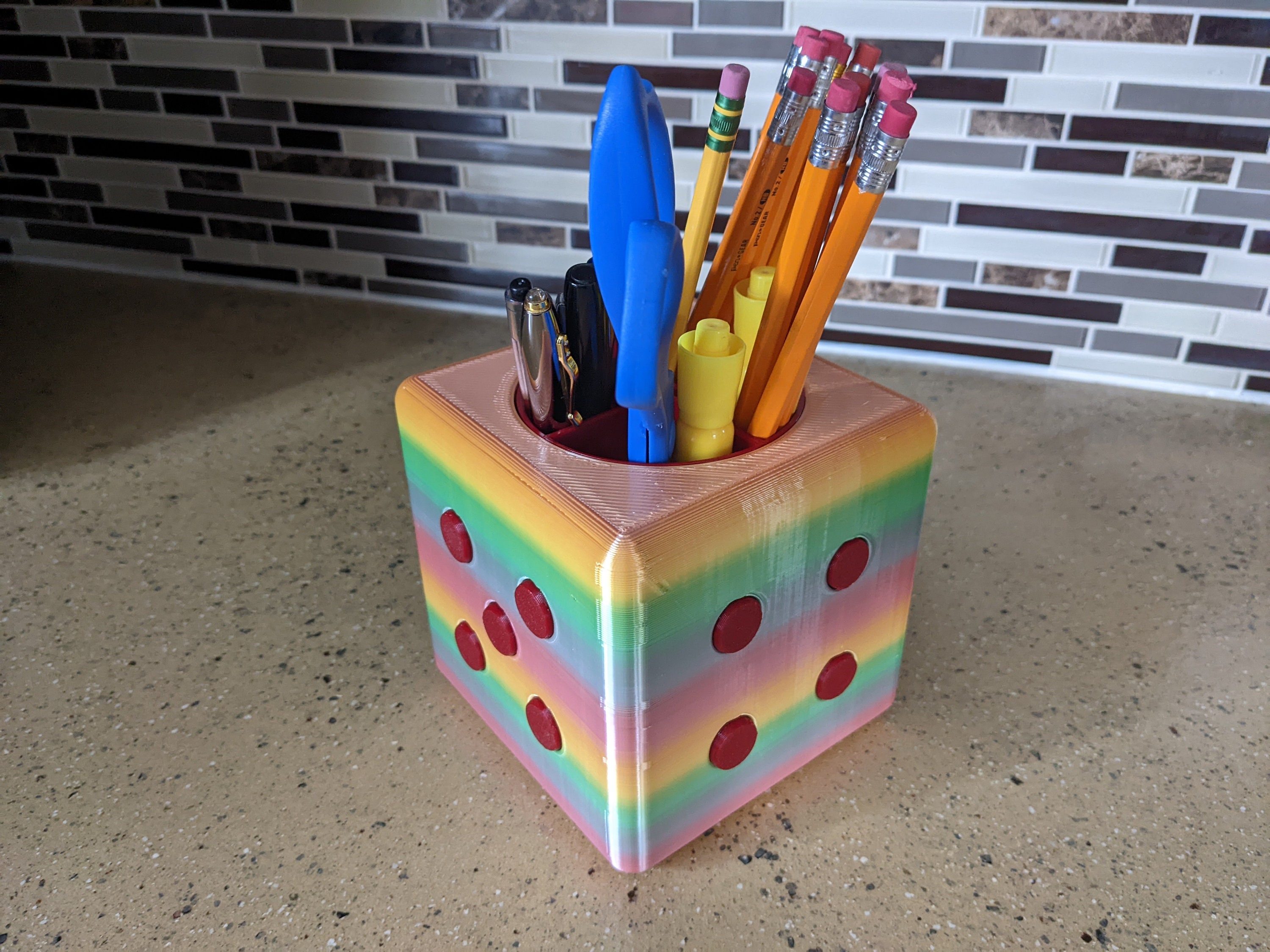 Dice Pencil Holder - Assorted Colors - Etsy