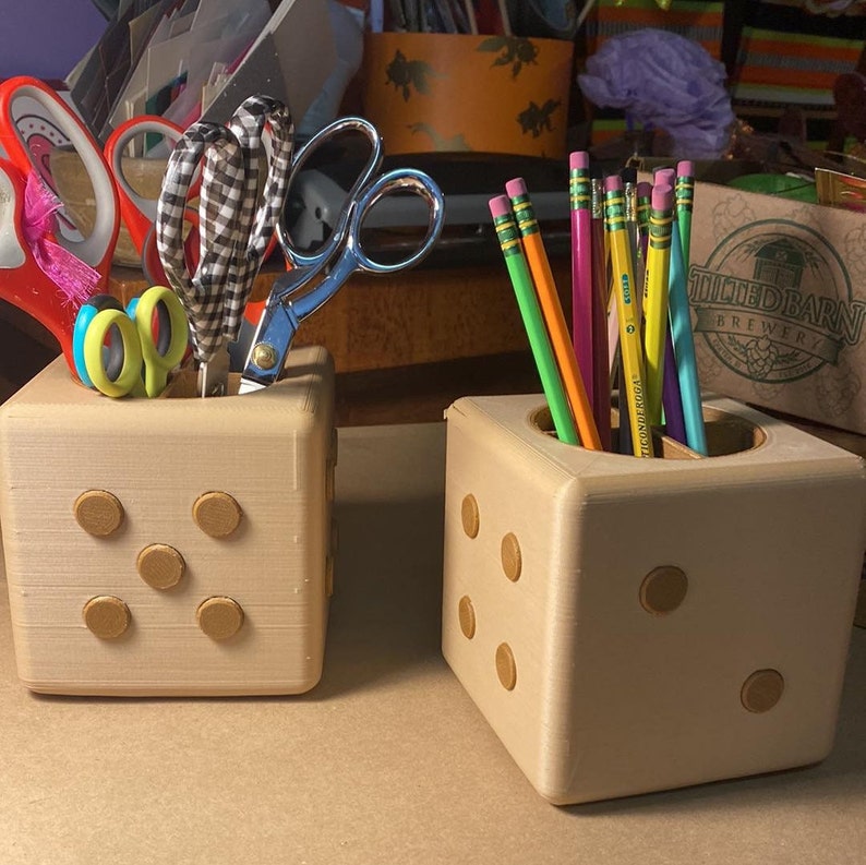 Dice Pencil Holder - Assorted Colors - Etsy