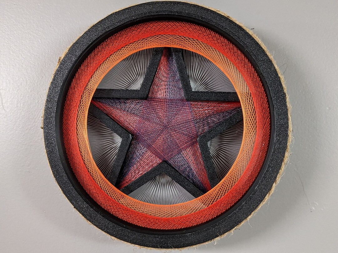 Round Layered Star String Art Wall Hanging - Etsy