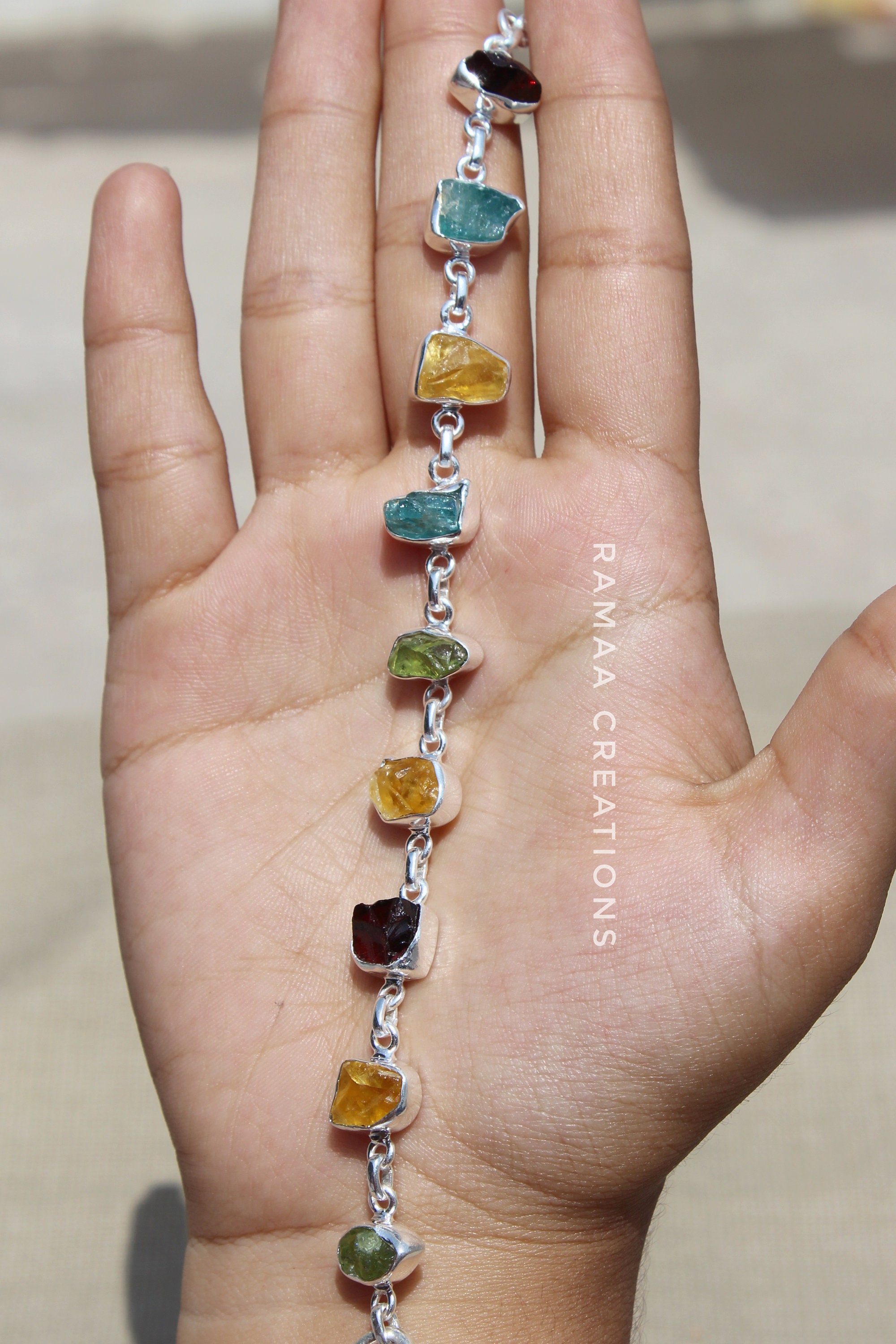 Raw Red Garnet Peridot Citrine & Neon Apatite Natural - Etsy UK