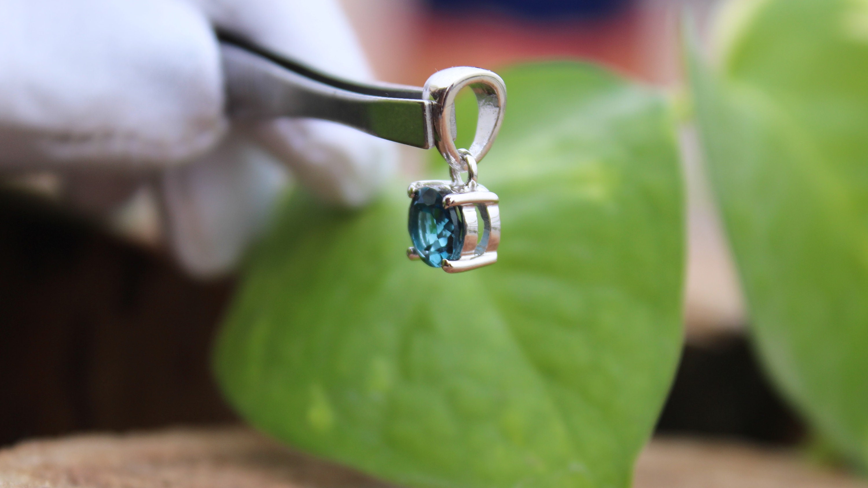 London Blue Topaz Pendant Natural London BT Stone Round - Etsy