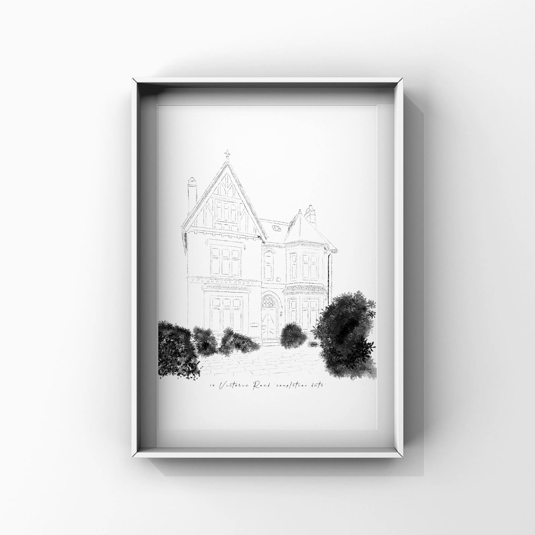 Custom Home Portrait, Home Drawing, House Portrait, New Home Drawing ...