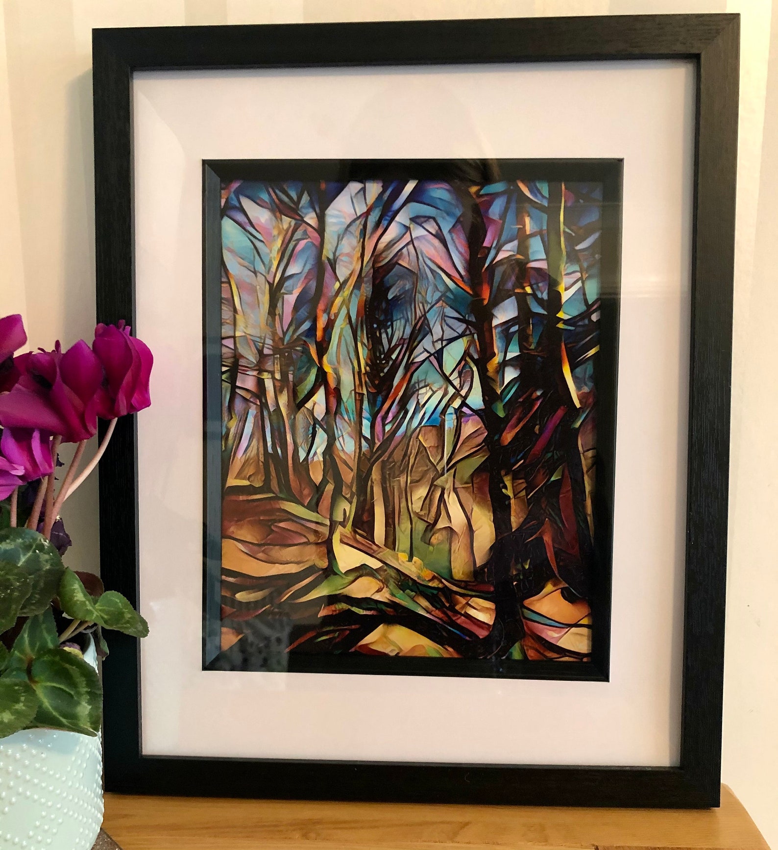 Abstract Forest Art Print, Abstract Tree Print, Nature, Woodland Tree ...