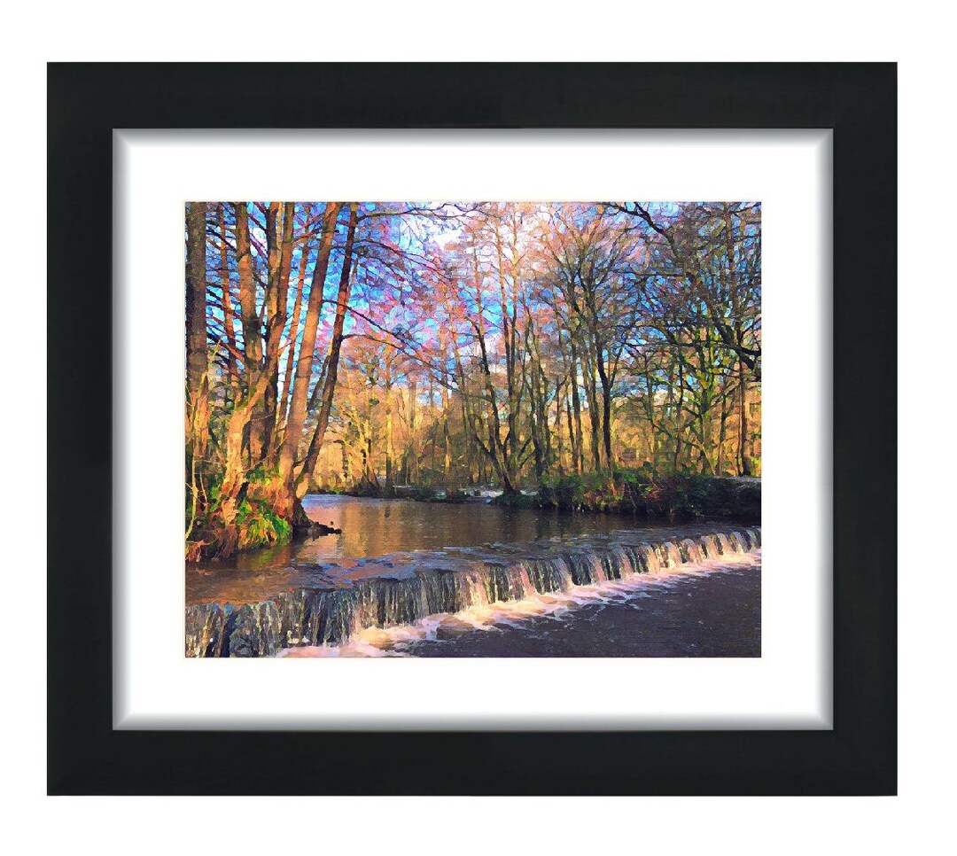 Bradshaw Brook Fisheries Bolton River Weir Trees Countryside Walk ...