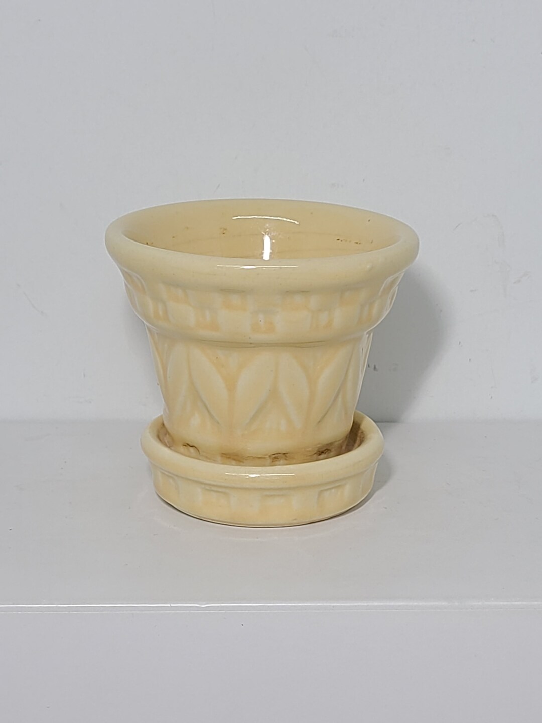 Vintage USA Planter. Small Yellow Planter. - Etsy