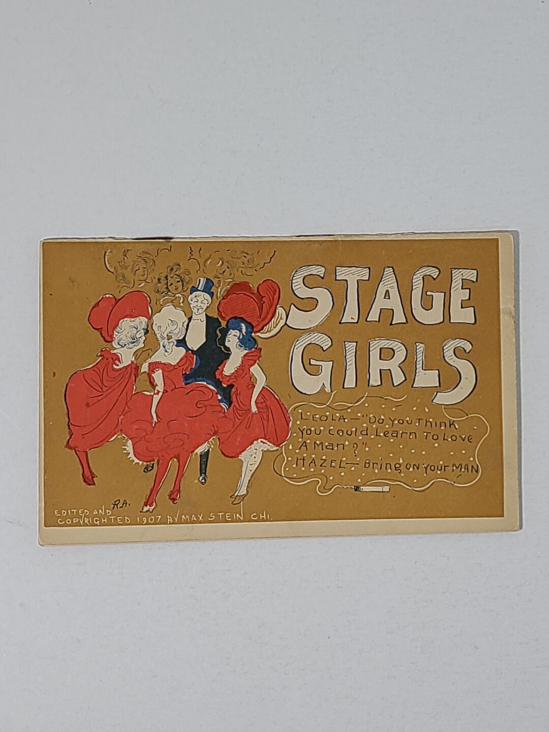 Max Stein Stage Girls Folding Postcard Booklet. Antique Postcard. - Etsy