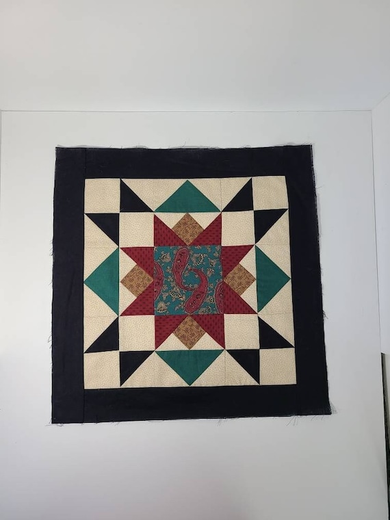 Christmas Star Quilt Block. 12 Star Quilt Block With 1 - Etsy