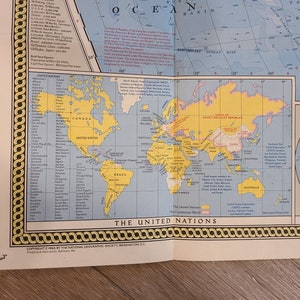 National Geographic World Map. 1965 Vintage Map. . - Etsy