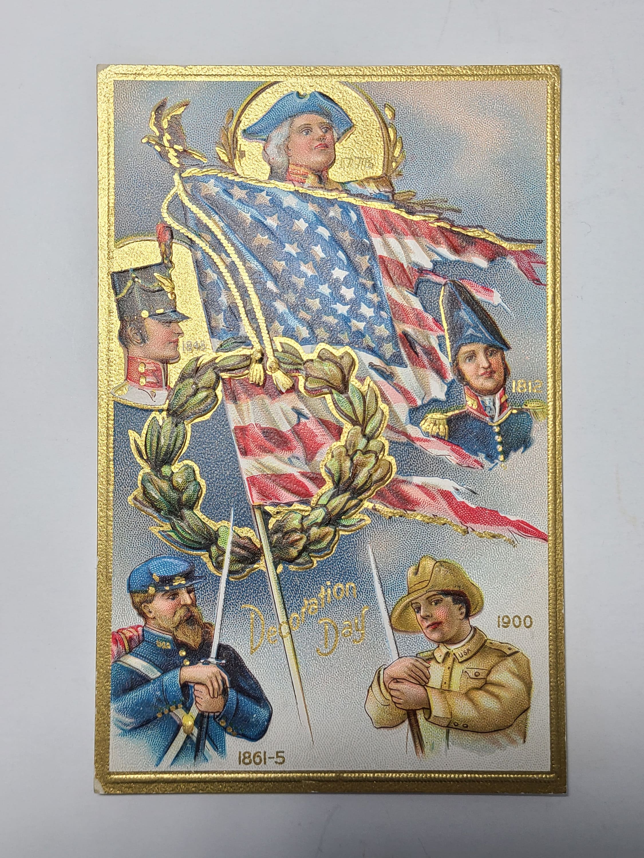 Antique Patriotic Postcard Decoration Day. NCA Series No 3. GAR Veteran ...